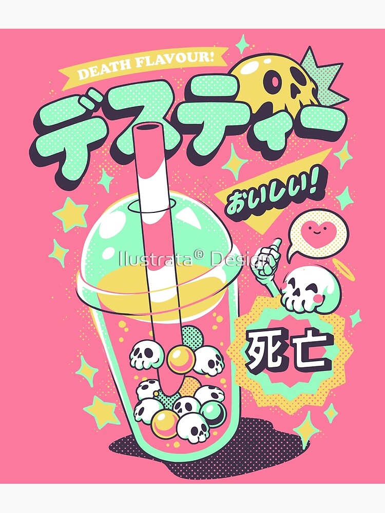 "Death Tea - Pink Version" Poster for Sale by Ilustrata® Design | Redbubble