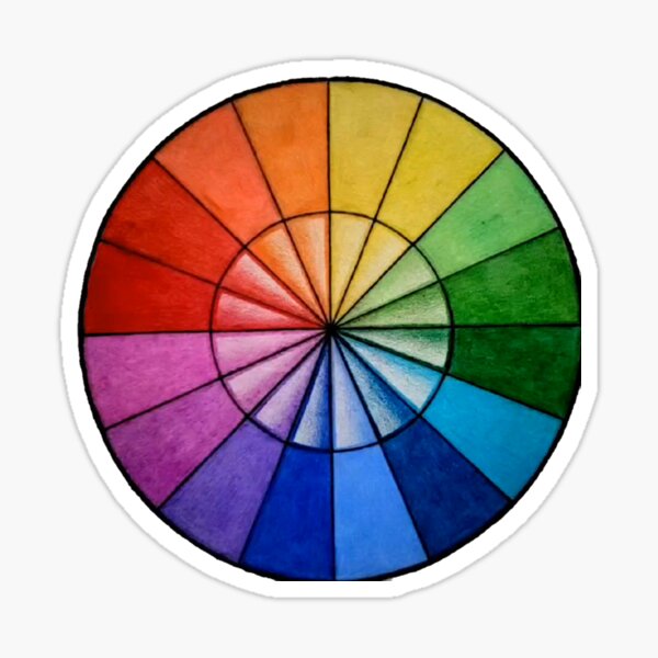 "color wheel" Sticker for Sale by norascorner | Redbubble