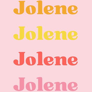 "Jolene" Sticker for Sale by Flowerchildart | Redbubble