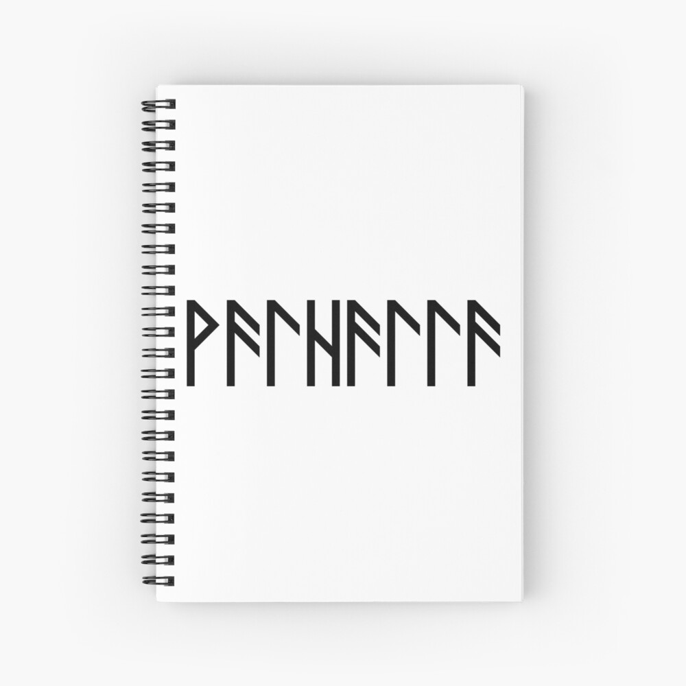 "Valhalla in Runes" Spiral Notebook for Sale by FireWolfNath | Redbubble
