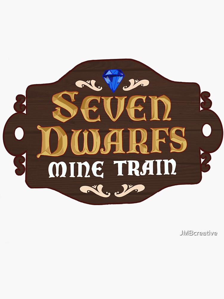 "Seven Dwarfs sign" Sticker for Sale by Jenna Bingham | Redbubble