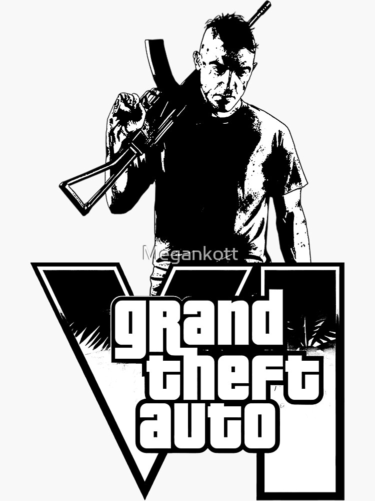 "Grand Theft Auto" Sticker for Sale by Megankott | Redbubble