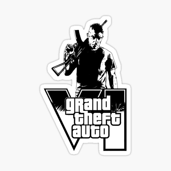 "Grand Theft Auto" Sticker for Sale by Megankott | Redbubble