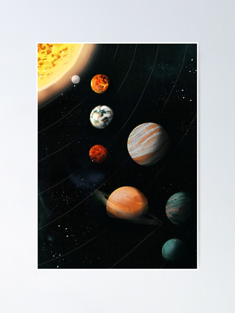 "Solar system. Deep space." Poster for Sale by Irina Bogomolova | Redbubble