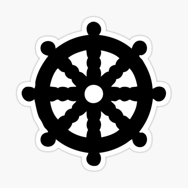 "Buddha wheel of Dharma Dharmachakra" Sticker by huggymauve | Redbubble