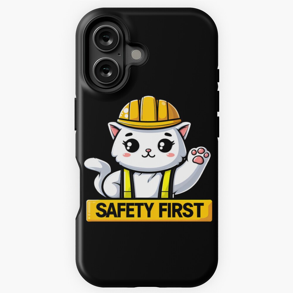 "Safety First Cat" Sticker for Sale by olegsh7 | Redbubble