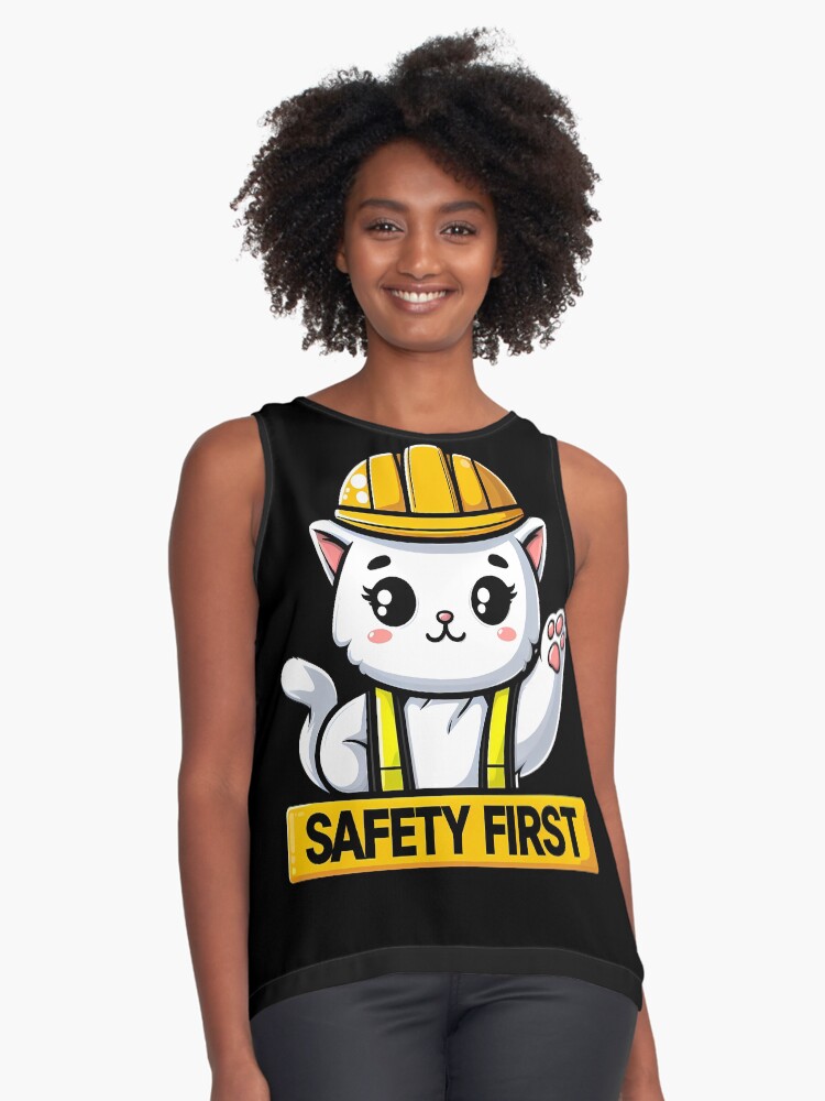 "Safety First Cat" Sticker for Sale by olegsh7 | Redbubble