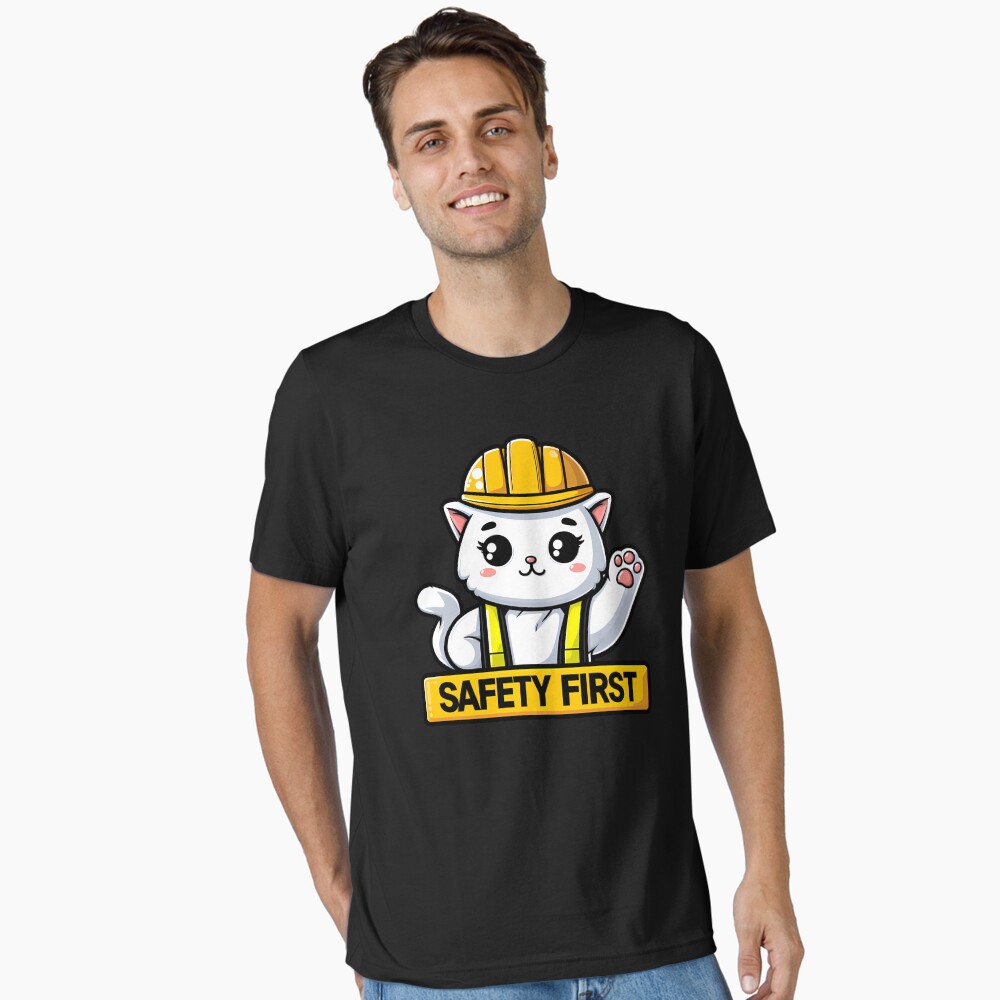 "Safety First Cat" Sticker for Sale by olegsh7 | Redbubble