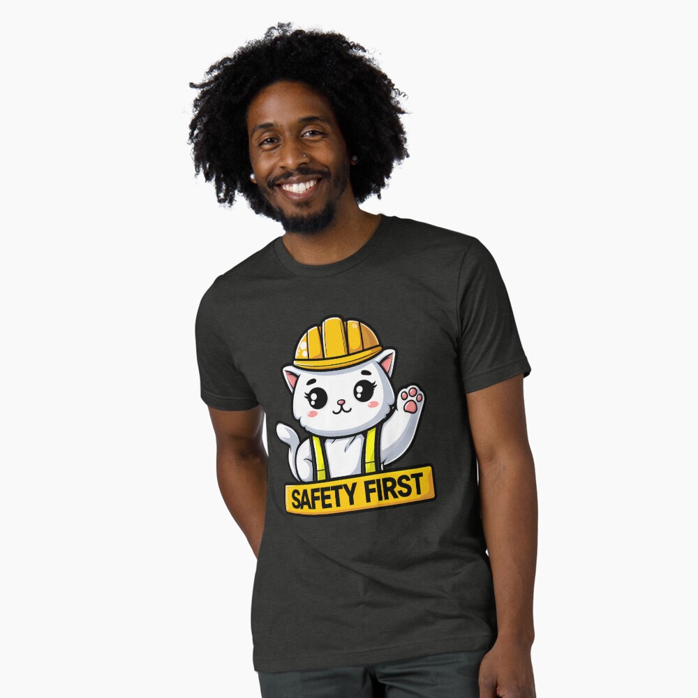 "Safety First Cat" Sticker for Sale by olegsh7 | Redbubble