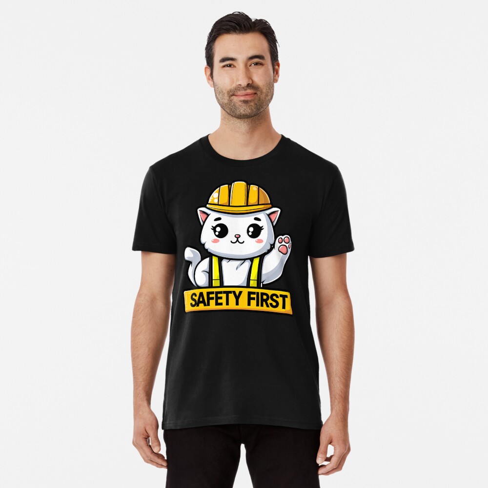 "Safety First Cat" Sticker for Sale by olegsh7 | Redbubble