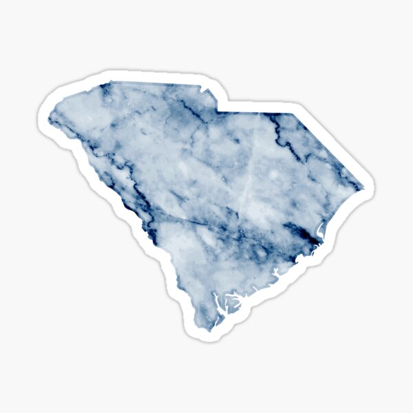 "South Carolina SC State — Blue Marble" Sticker for Sale by marble2 ...