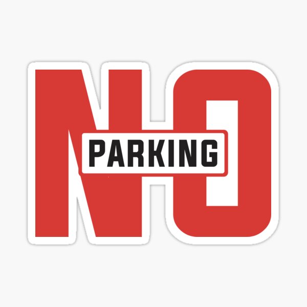 "NO PARKING" Sticker by Wolagno | Redbubble