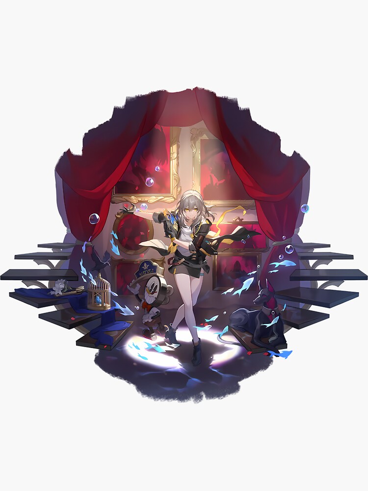 "Stella Female Trailblazer Harmony Splash Art, Honkai Star Rail" Sticker by Demray | Redbubble