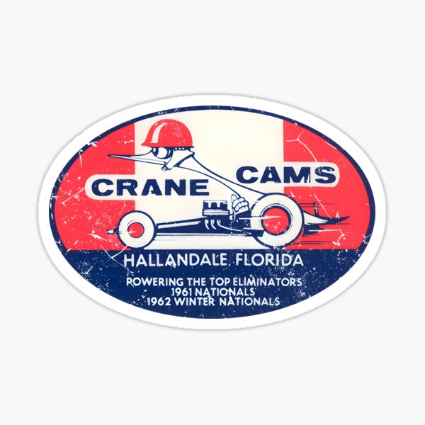 "1962 Crane Cams Florida vintage drag racing. Burnout, distressed print ...