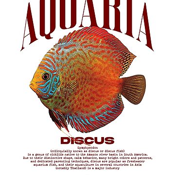 "Discus Cichlid Fish Keeper Modern Streetwear" Sticker for Sale by ...