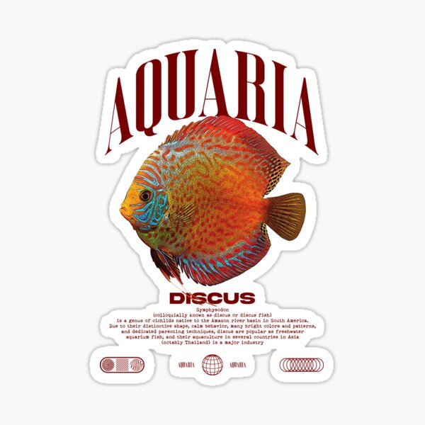 "Discus Cichlid Fish Keeper Modern Streetwear" Sticker for Sale by ...