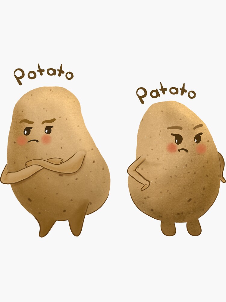 "Potato patato meme sticker" Sticker for Sale by DamlaTurgut | Redbubble