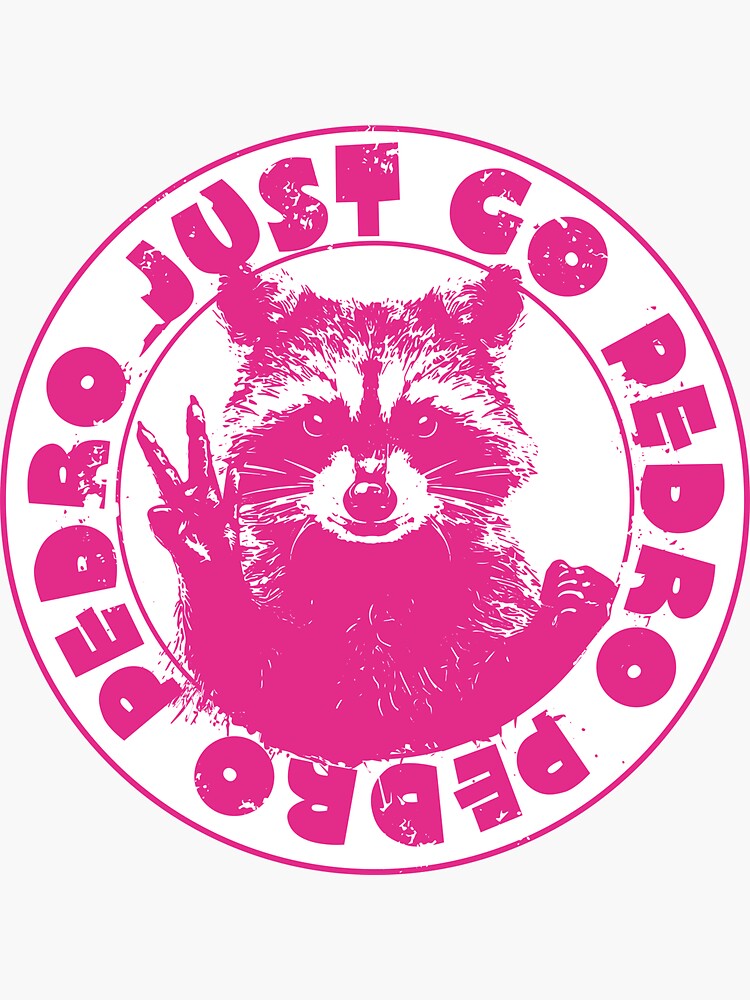 "Pink Viral Pedro Pedro Pedro Dancing Rave Racoon " Sticker for Sale by ...