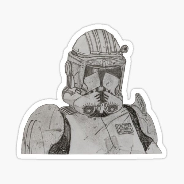 "Commander Cody (CC-2224)" Sticker for Sale by SamvgarDrawing | Redbubble