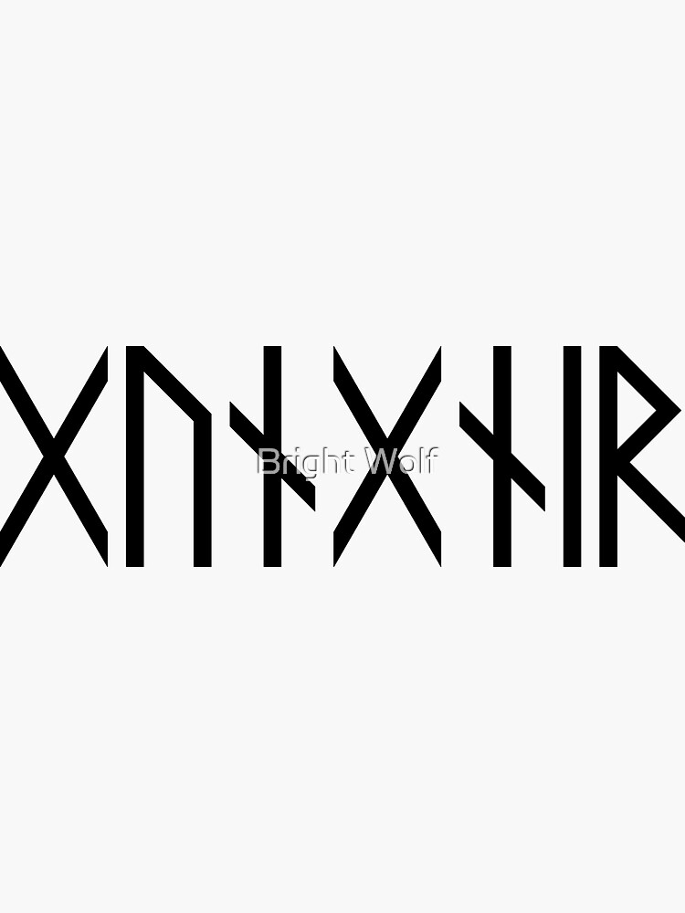 "Gungnir in Runes (name of Odin's magical spear)" Sticker for Sale by ...