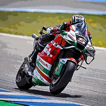 "Johann Zarco on his 2024 MotoGP motorcycle powering out of a corner ...