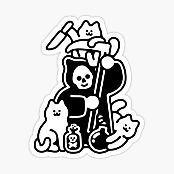 "DEATH'S LITTLE HELPERS" Sticker for Sale by obinsun | Redbubble