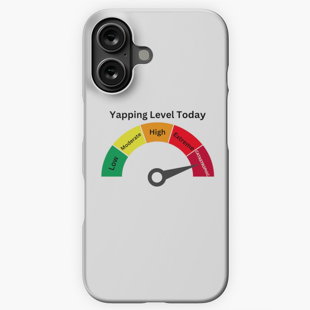 "professional yapper yapping level meter funny meme" Sticker for Sale ...