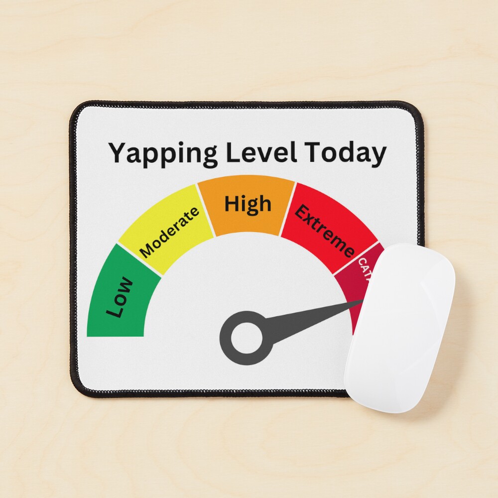 "professional yapper yapping level meter funny meme" Poster for Sale by ...