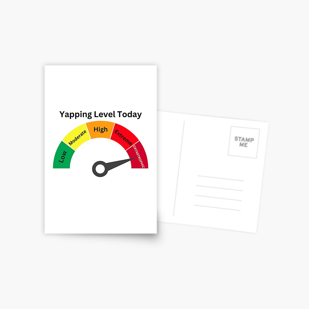 "professional yapper yapping level meter funny meme" Poster for Sale by ...