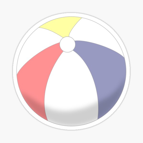"Beach Ball Original Pastel" Sticker for Sale by Whylimecreates | Redbubble