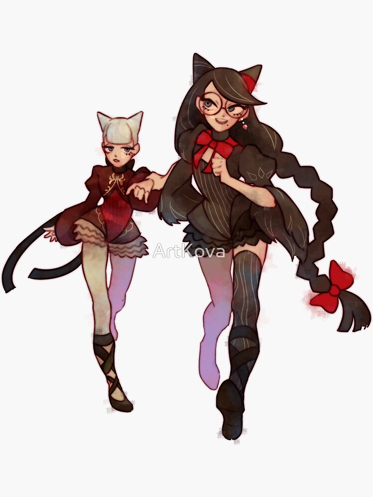 "Bayonetta Origins - Cereza and Jeanne" Sticker for Sale by ArtKova ...