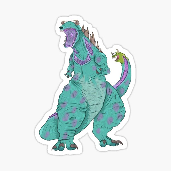 "Shin Godzilla/Mike and Sully" Sticker for Sale by Evanimation | Redbubble