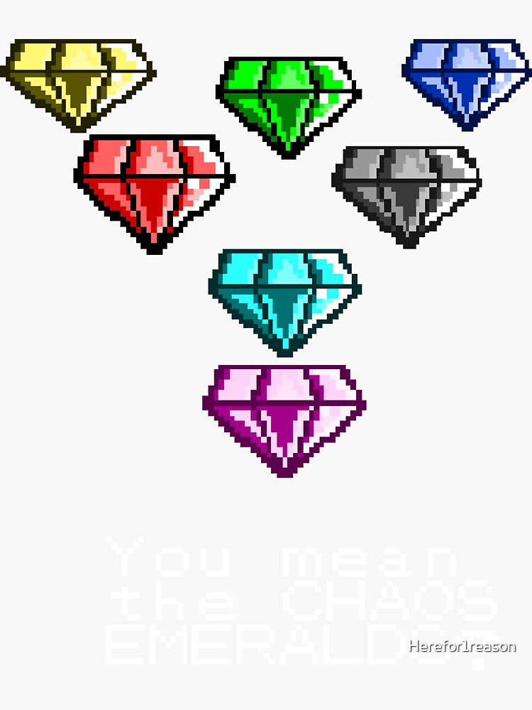 "Chaos Emerald meme" Sticker for Sale by Herefor1reason | Redbubble