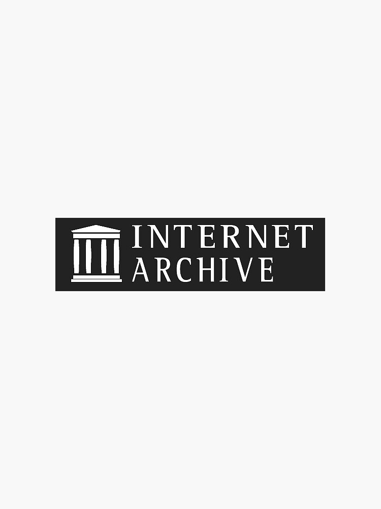 "internet archive logo" Sticker for Sale by grrlonline | Redbubble