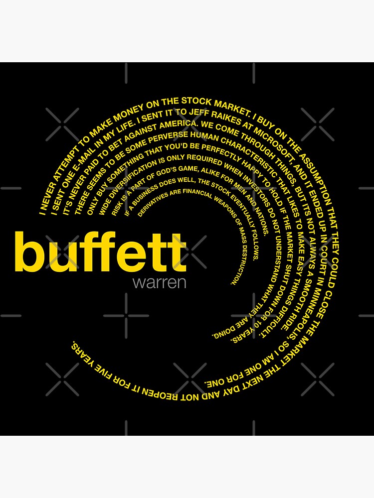 "Warren Buffett famous quotes poster [gold]" Sticker for Sale by ...