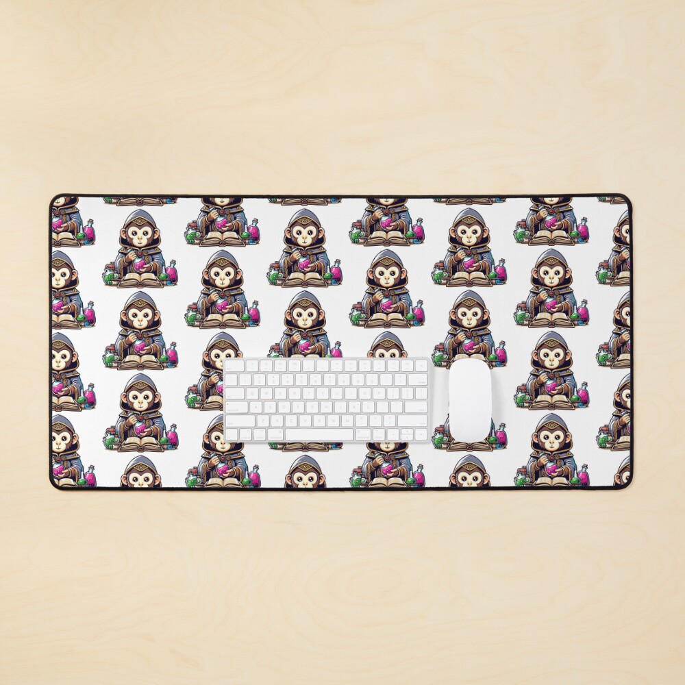 "Alchemist Monkey: Mystical Potions and Ancient Scrolls" Sticker for ...