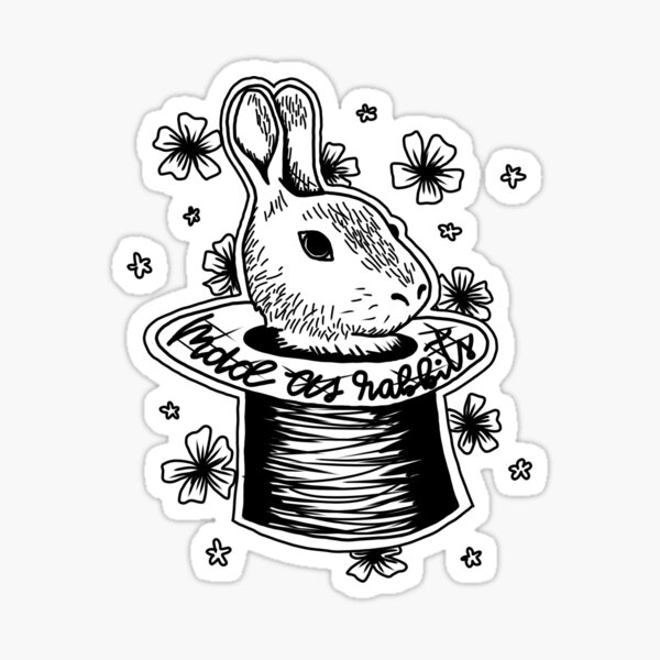 "Mad as Rabbits" Sticker for Sale by tritymely | Redbubble
