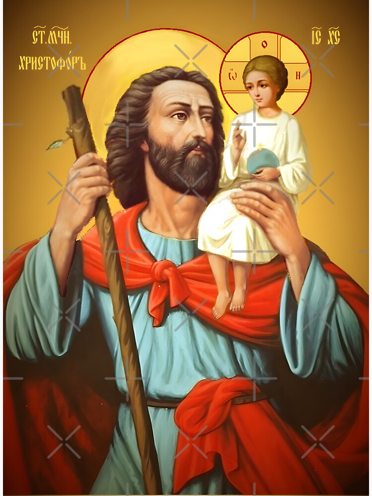 "Saint Christopher, Orthodox icon " Sticker for Sale by orthodox-icon ...