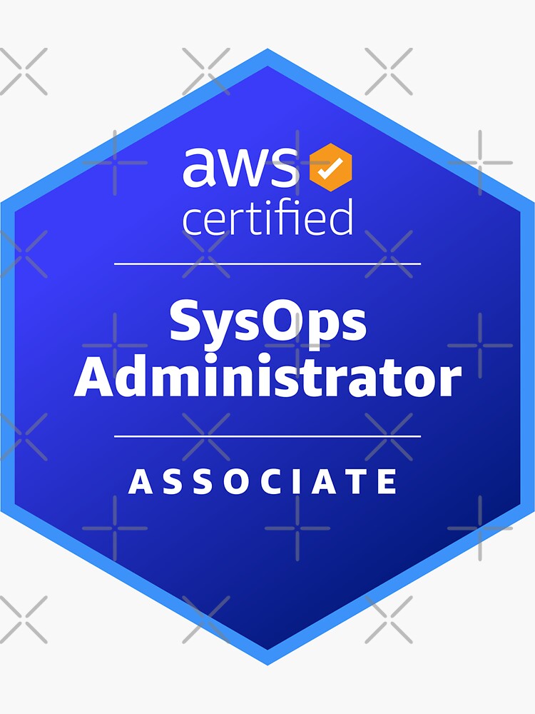 "AWS Certified SysOps Administrator Associate Badge" Sticker for Sale ...