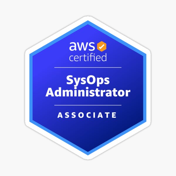 "AWS Certified SysOps Administrator Associate Badge" Sticker for Sale ...
