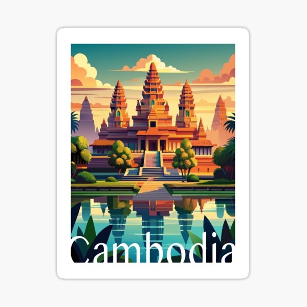 "Angkor Wat - Cambodia" Sticker by BelleRiviera | Redbubble