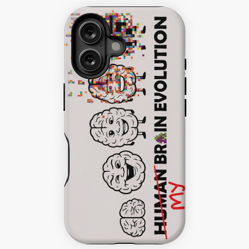 "human brain evolution brainrot meme" Sticker for Sale by digilabs ...
