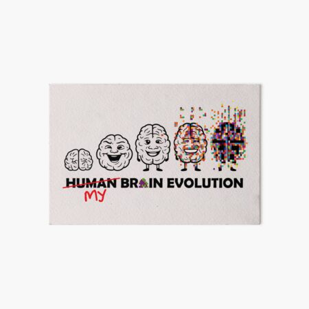 "human brain evolution brainrot meme" Art Board Print for Sale by ...