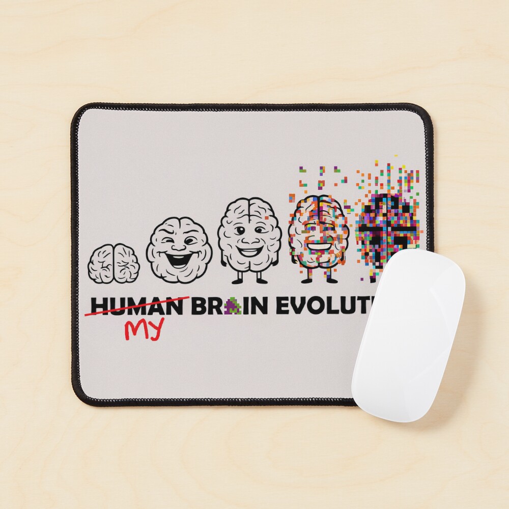 "human brain evolution brainrot meme" Sticker for Sale by digilabs ...