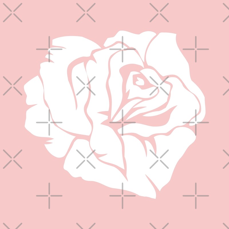 "Millennial Pink Rose" by FandomTrading | Redbubble
