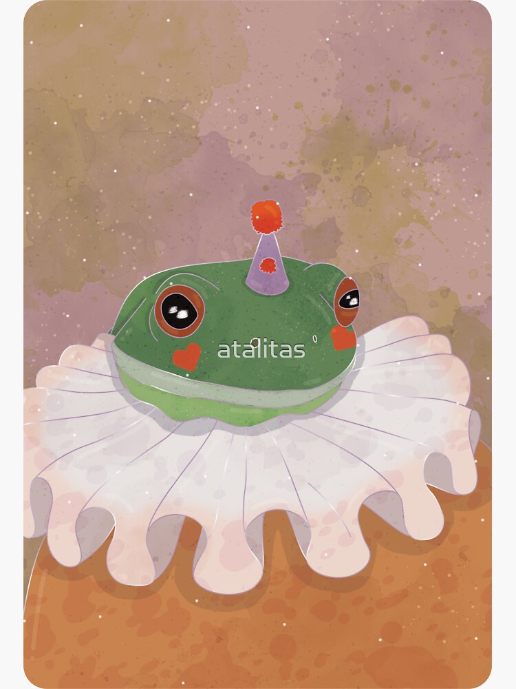 "Clown Frog" Sticker for Sale by atalitas | Redbubble