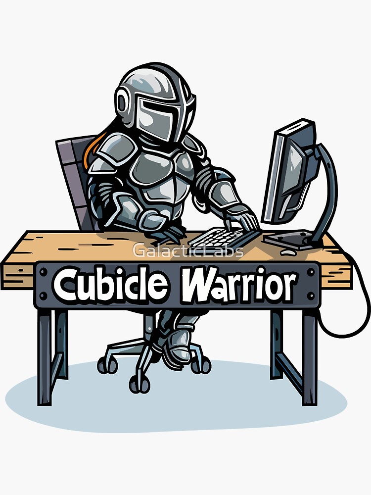 "Cubicle Warrior" Sticker for Sale by GalacticLabs | Redbubble