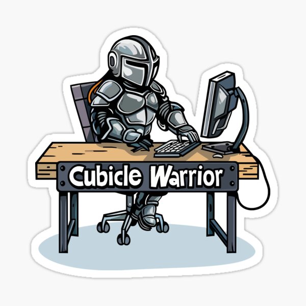 "Cubicle Warrior" Sticker for Sale by GalacticLabs | Redbubble