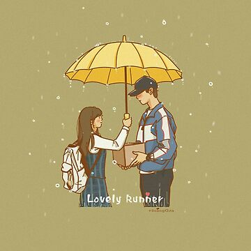 "Lovely Runner K-Drama Illustration Art" Sticker for Sale by SsongGita ...