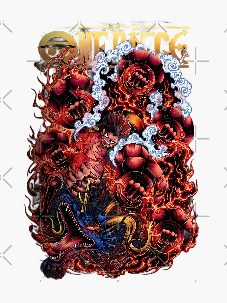 "Luffy gear 5 " Sticker for Sale by Anime8kbuy | Redbubble